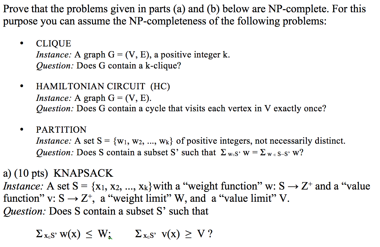 Solved Prove that the problems given in parts (a) and (b) | Chegg.com