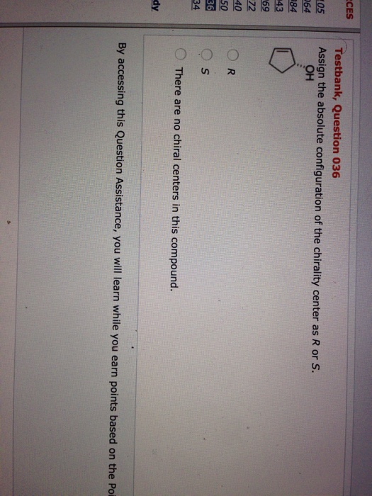 Solved Assign The Absolute Configuration Of The Chirality