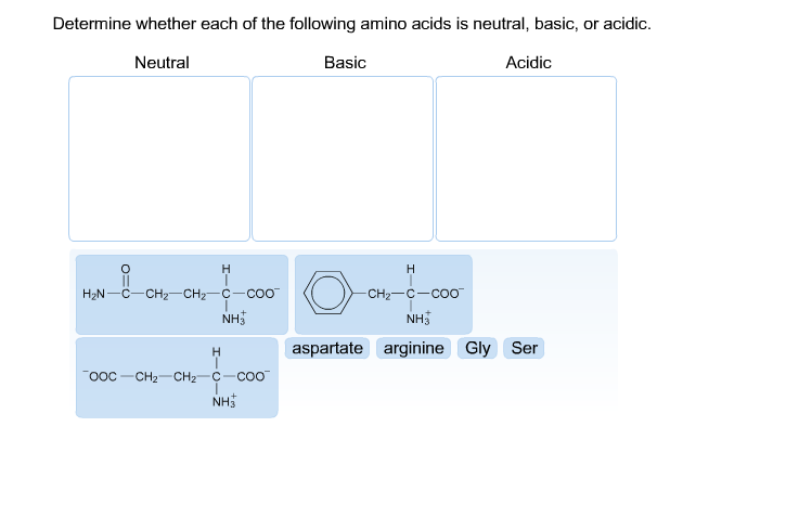 Determine whether each of the following amino acids | Chegg.com