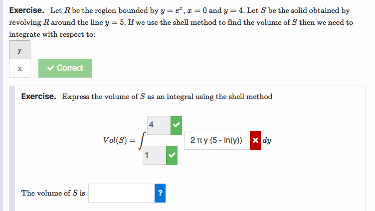 Solved Exercise. Let Rbe the region bounded by y-e,0 and y4. | Chegg.com