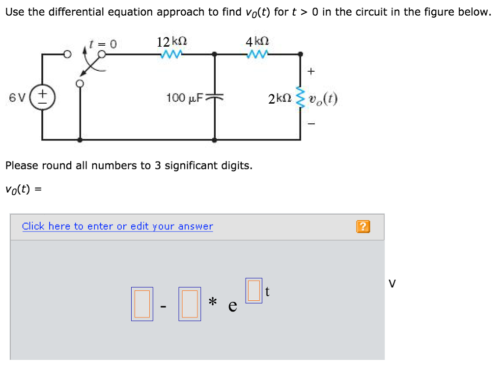 Solved Use the differential equation approach to find v_0(t) | Chegg.com