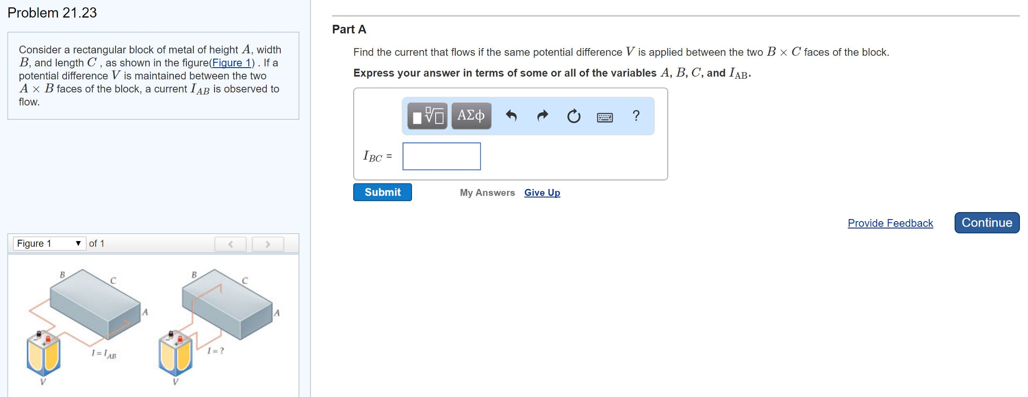 Solved Consider a rectangular block of metal of height A, | Chegg.com