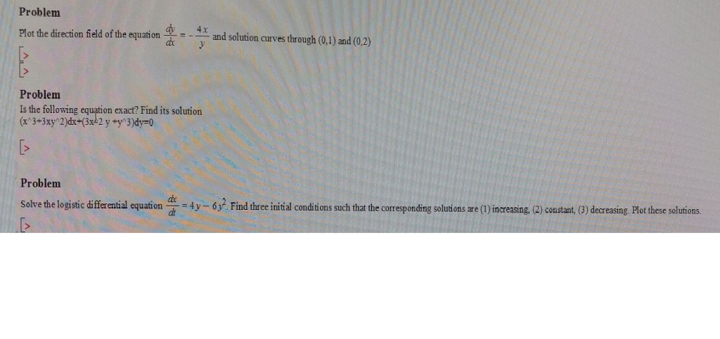 Solved Plot the direction field of the equation dy/dx = - | Chegg.com