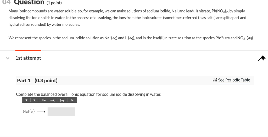 Solved Complete the balanced overall ionic equation for | Chegg.com