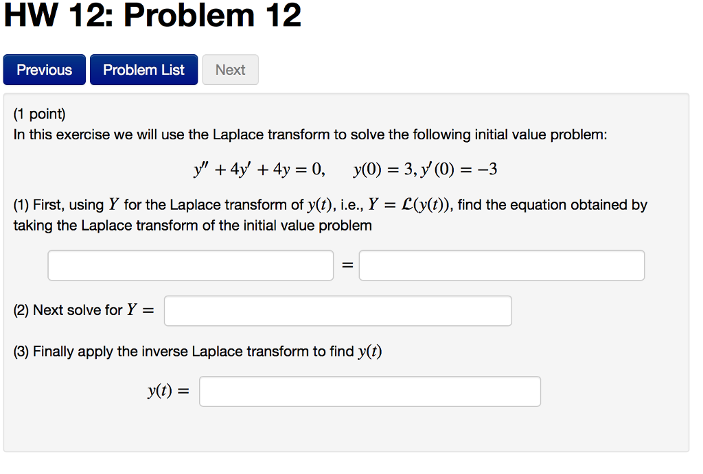 Solved HW 12: Problem 12 Previous Problem List Next (1 | Chegg.com