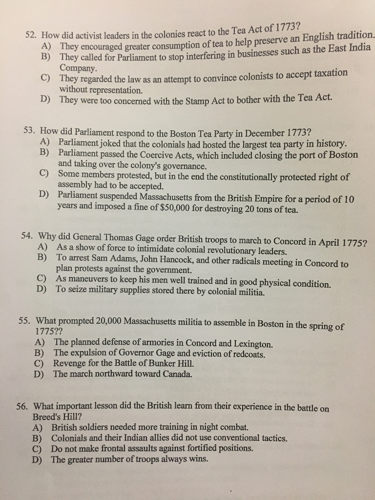 A) They encouraged greater consumption of tea to help | Chegg.com