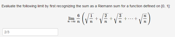 Solved Evaluate the following limit by first recognizing the | Chegg.com