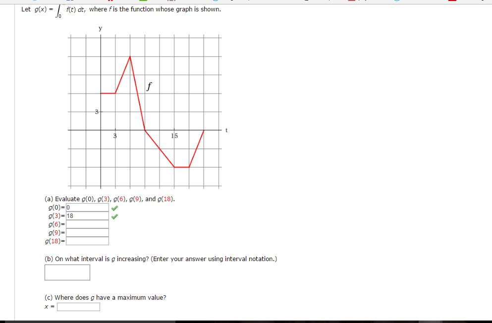 Solved Let g(x) = integral f(t) dt, where f id the function | Chegg.com