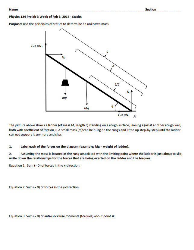 Solved Use the principles of statics to determine an unknown | Chegg.com