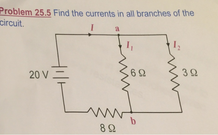 Solved find the currents in all branches of the circuit | Chegg.com