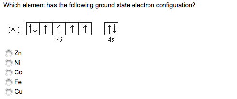 Solved Which element has the following ground state electron | Chegg.com