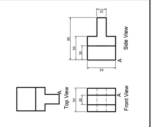 Solved Given orthographic views, draw the isometric view for | Chegg.com