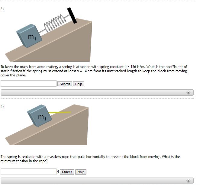 Solved A block with mass m1 = 9.3 kg is on an incline with | Chegg.com