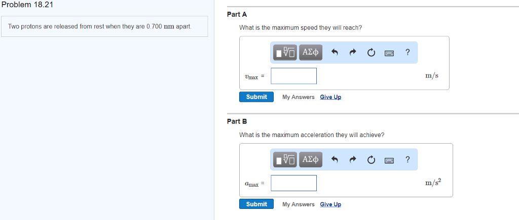 Solved Two protons are released from rest when they are | Chegg.com