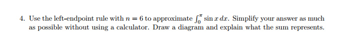 Solved Use the left-endpoint rule with n = 6 to approximate | Chegg.com