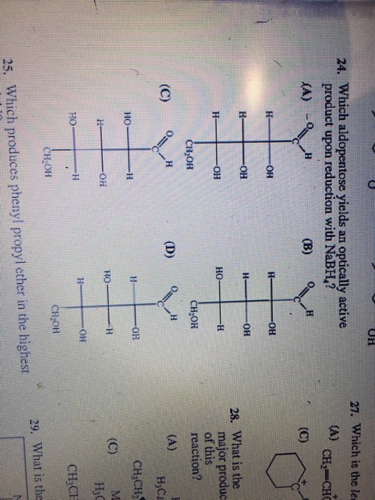 Solved Which aldopentose yields an optically active product | Chegg.com