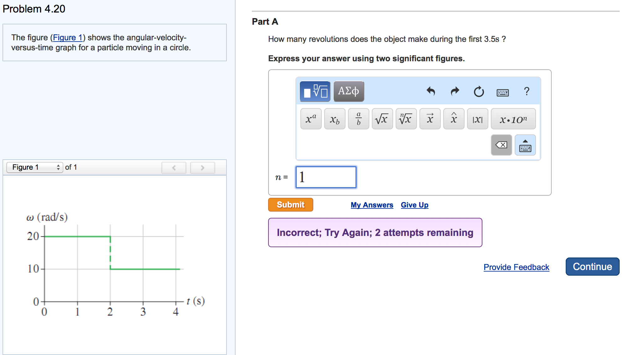 Solved The Figure Figure 1 Shows The Angular Velocity