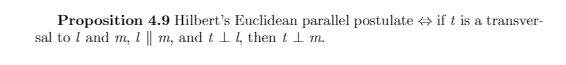 Solved prove proposition 4.9 Hilbert’s Euclidean parallel | Chegg.com