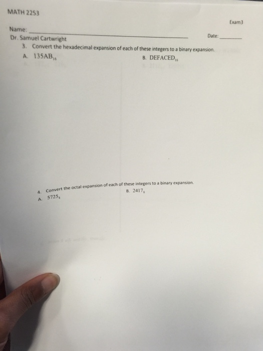 Solved Convert the hexadecimal expanse of each of these | Chegg.com