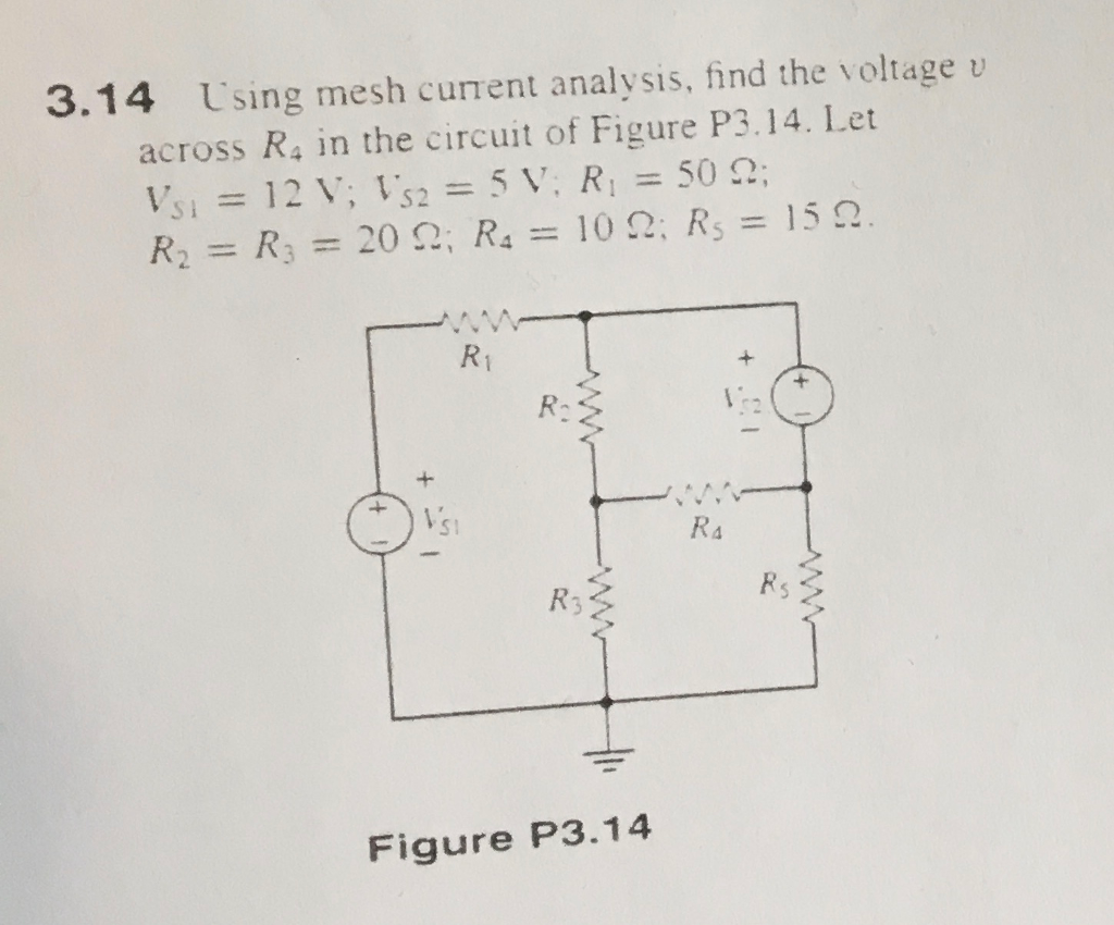 Solved Using mesh current analysis, find the voltage v | Chegg.com