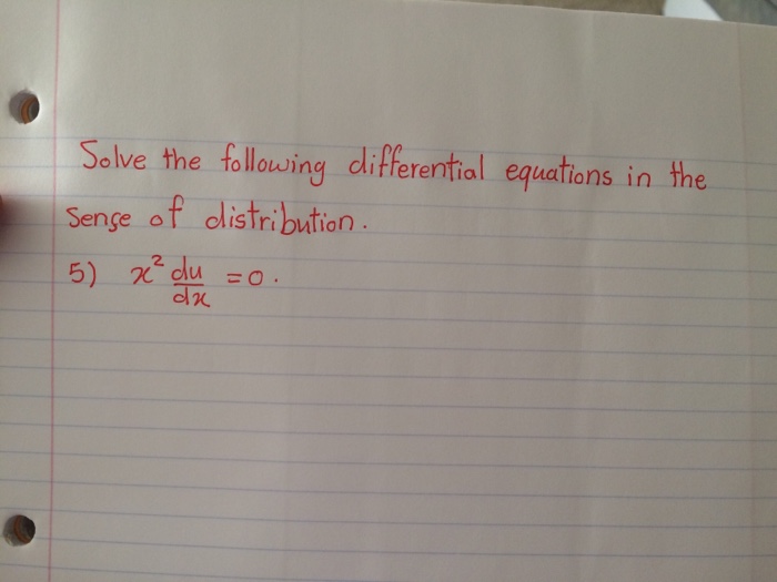 Solved Solve the following differential equations in the | Chegg.com