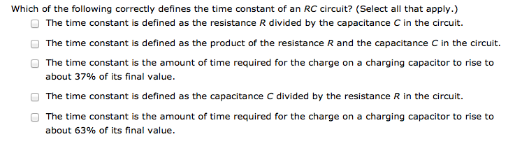 Solved Which of the following correctly defines the time | Chegg.com