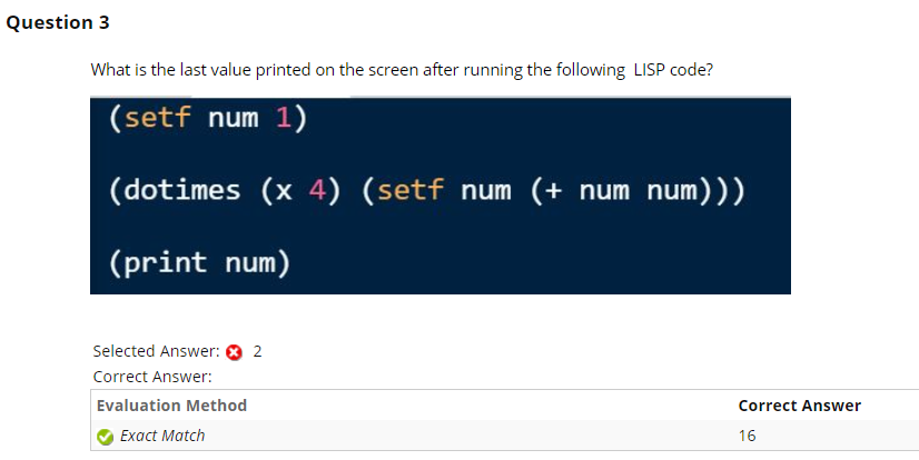 Solved Question 3 Whatis the last value printed on the | Chegg.com