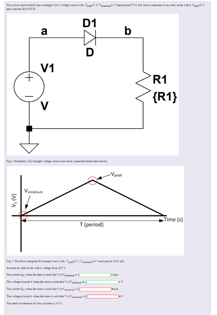 Solved The circuit shown below has a triangle wave voltage | Chegg.com