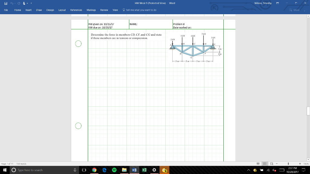 Solved Wilsnn, Timnthy File Home Insert Draw Design Layout | Chegg.com