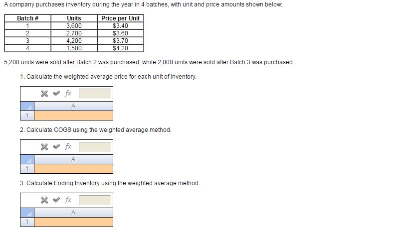 Solved A company purchases inventory during the year in 4 | Chegg.com
