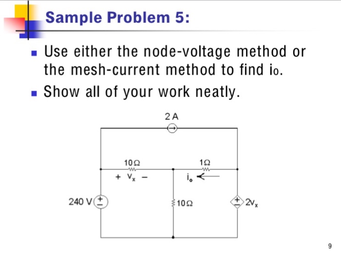 Solved Use either the node-voltage method or the | Chegg.com