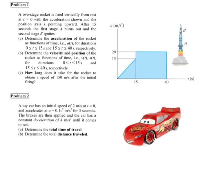 Solved Problem 1 A two - stage rocket is fired vertically | Chegg.com
