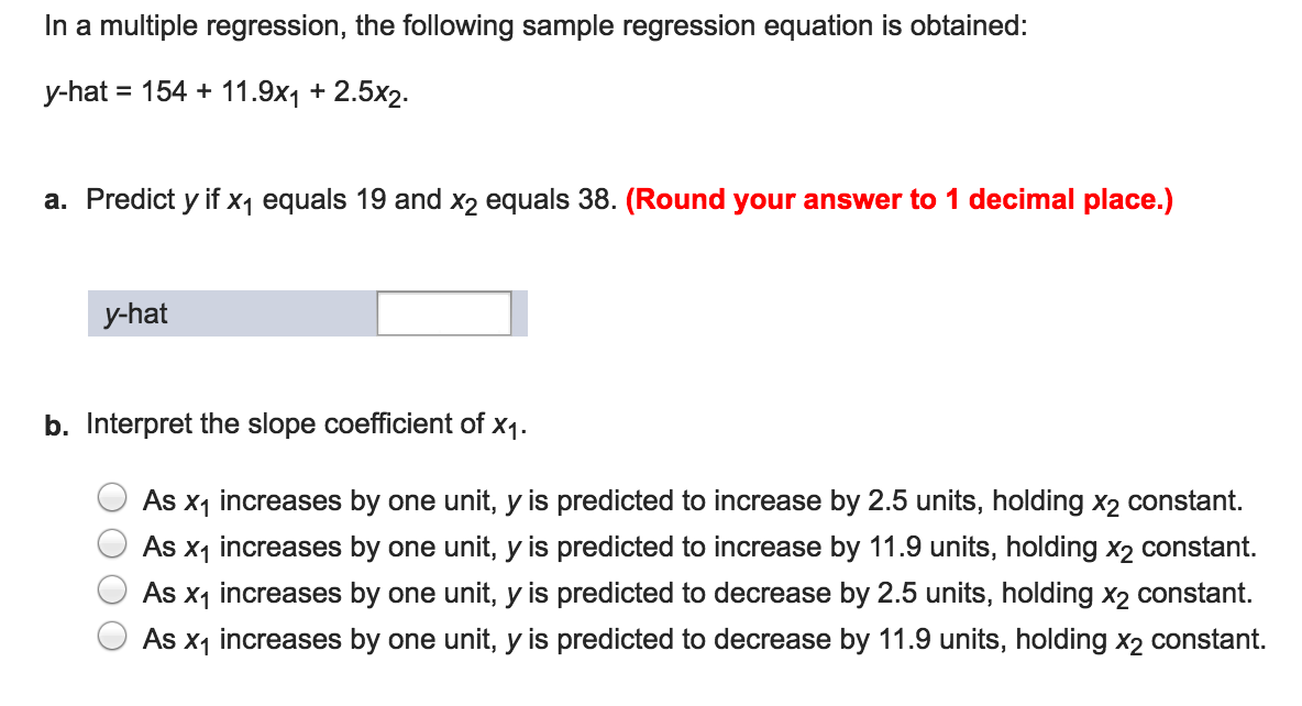Solved In a multiple regression, the following sample | Chegg.com
