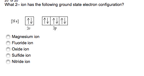 Oxide Ion Electron Configuration