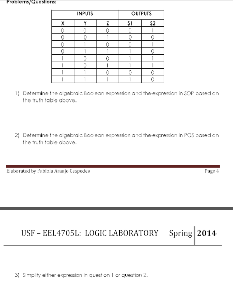Solved Determine the algebraic Boolean expression in SOP | Chegg.com