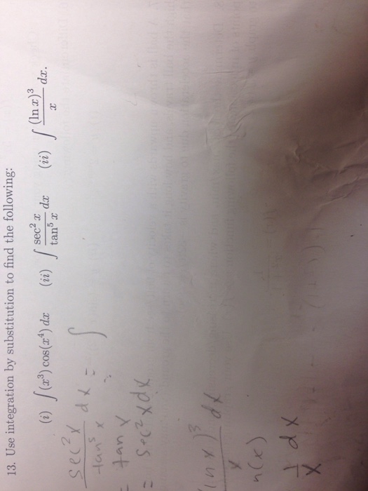 Solved Use integration by substitution to find the | Chegg.com