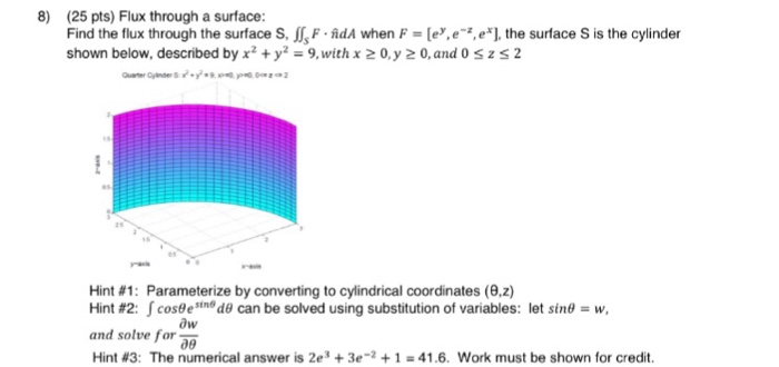 Solved Flux through a surface: Find the flux through the | Chegg.com