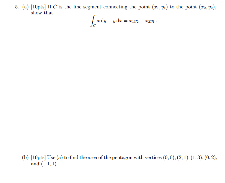 Solved If C is the line segment connecting the point (x_1, | Chegg.com