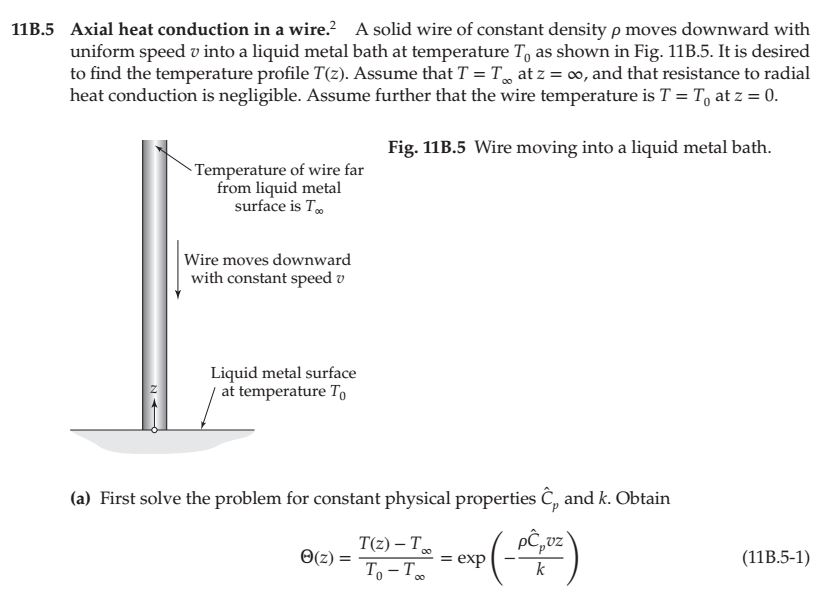 Solved Axial heat conduction in a wire? uniform speed v into | Chegg.com
