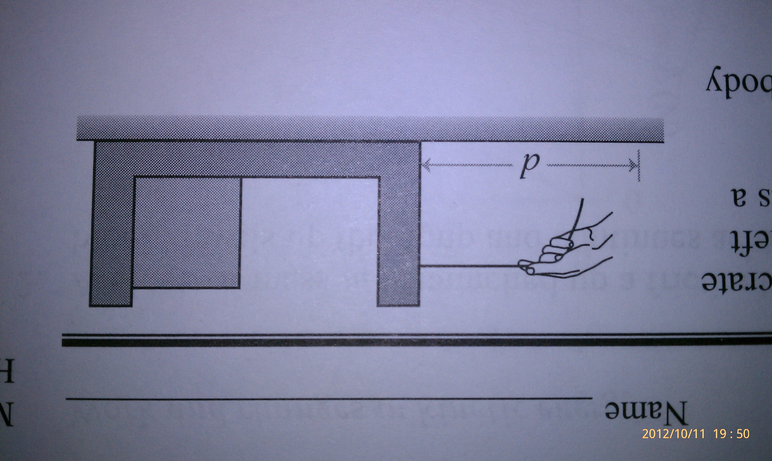 Solved A block is placed in a crate (in the picture the | Chegg.com