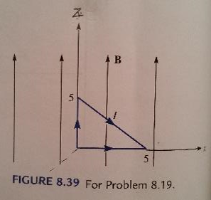 Solved A triangular loop is placed in the x-z plane, as | Chegg.com