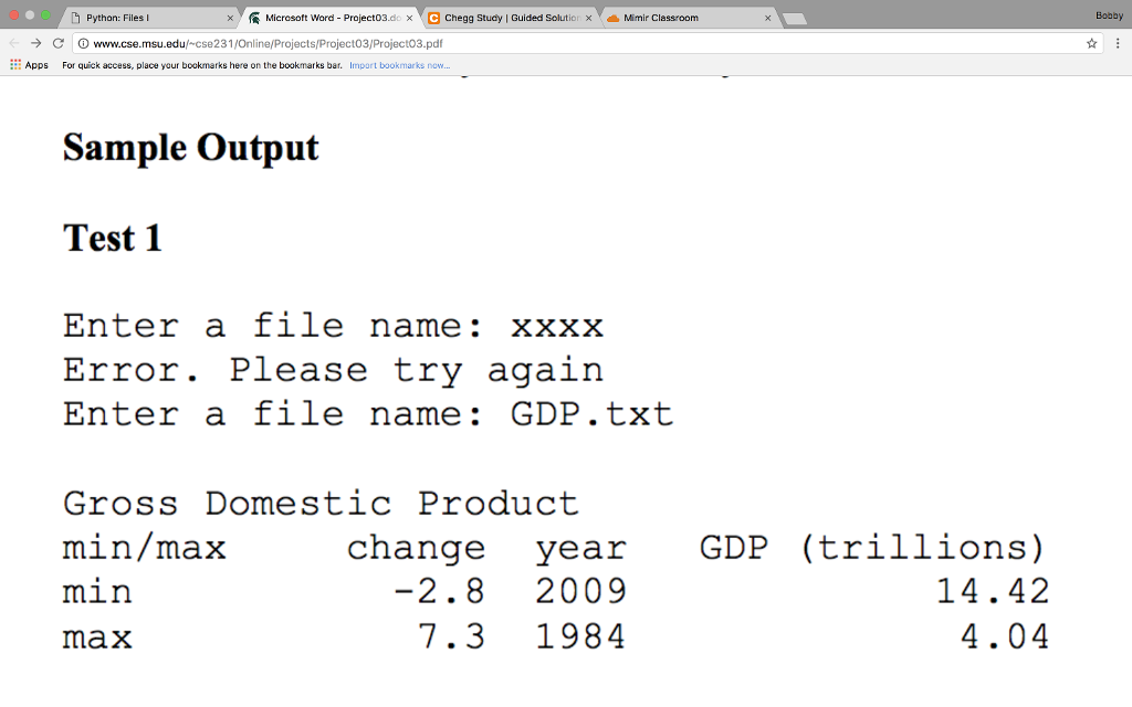 Solved IDLE File Edit Format Run Options Window Help projo | Chegg.com