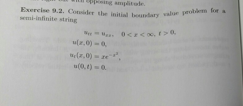 Solved il öpposing amplitude. value problem for a Exercise | Chegg.com