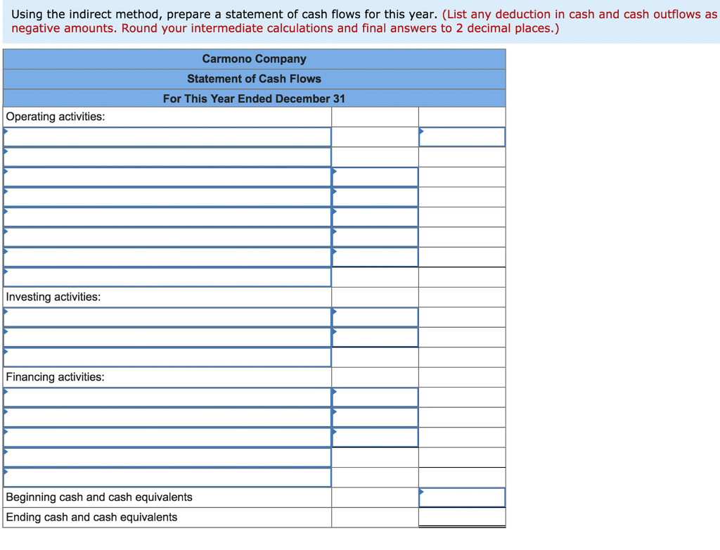 Solved Exercise 14-6 Prepare a Statement of Cash Flows; Free | Chegg.com