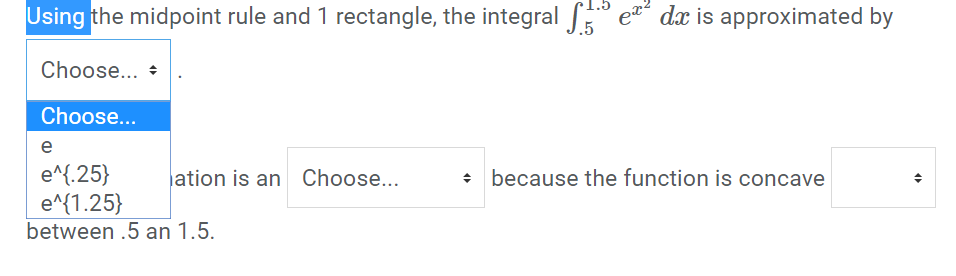 Solved Using he midpoint rule and 1 rectangle, the integras | Chegg.com