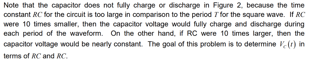 Solved Homework Problem (transient response of RC circuit): | Chegg.com