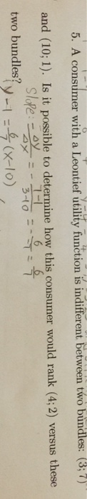 Solved A consumer with a Leontief utility function is | Chegg.com