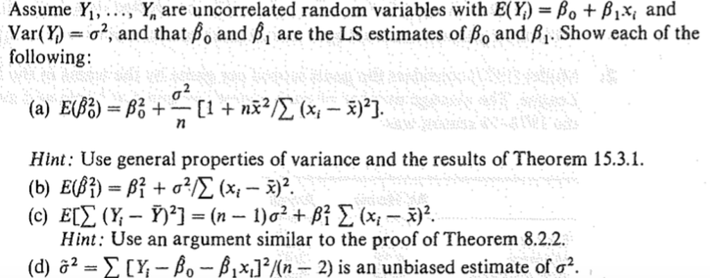 Solved Assume Y_1, ..., Y_n are uncorrelated random | Chegg.com