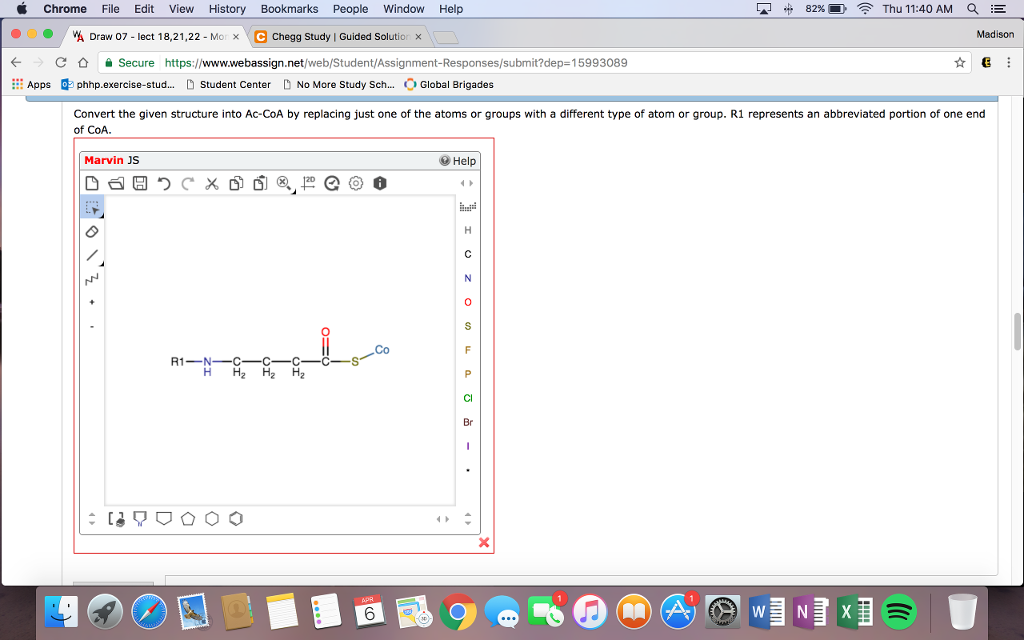 Solved Convert the given structure into Ac-CoA by replacing | Chegg.com