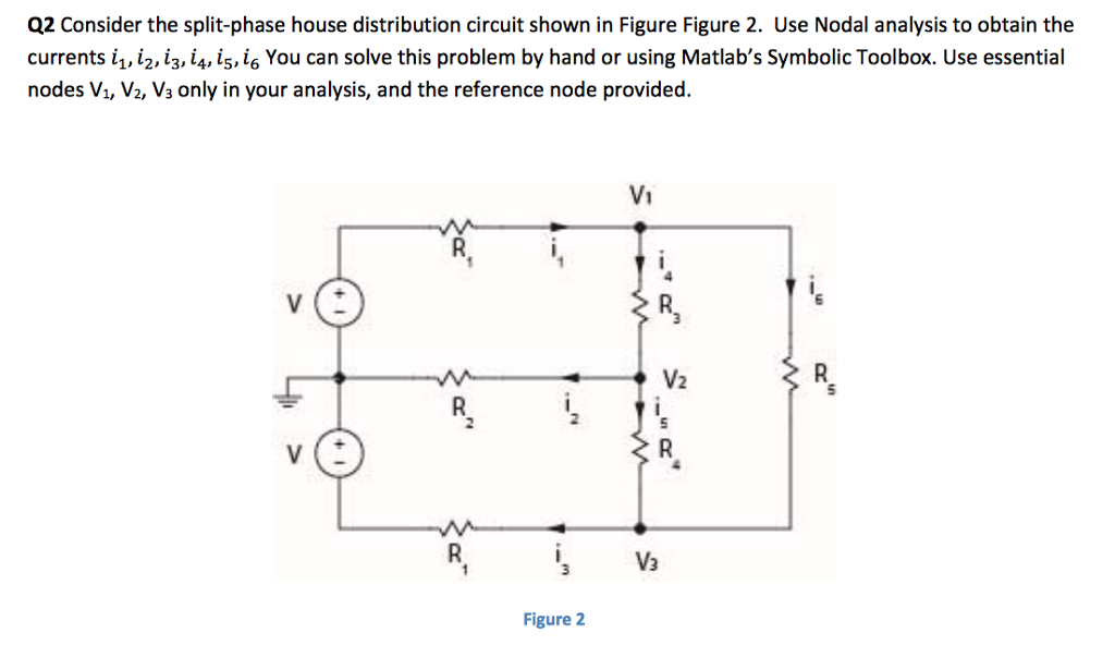 Solved Q2 Consider the split-phase house distribution | Chegg.com